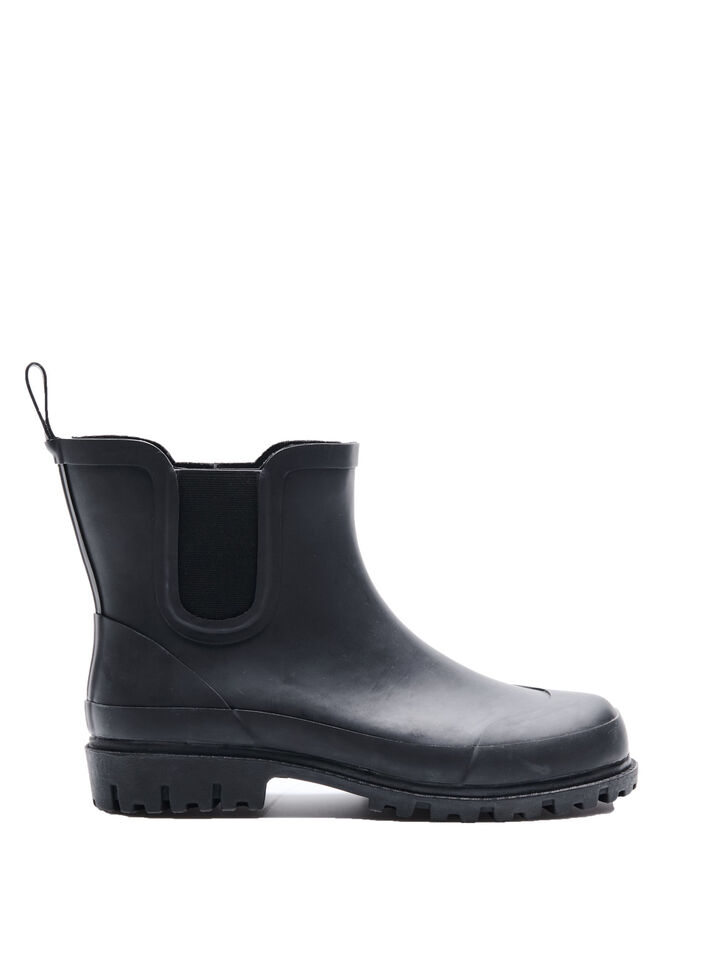 Short rubber boot in wide fit - Black - Zizzifashion IE