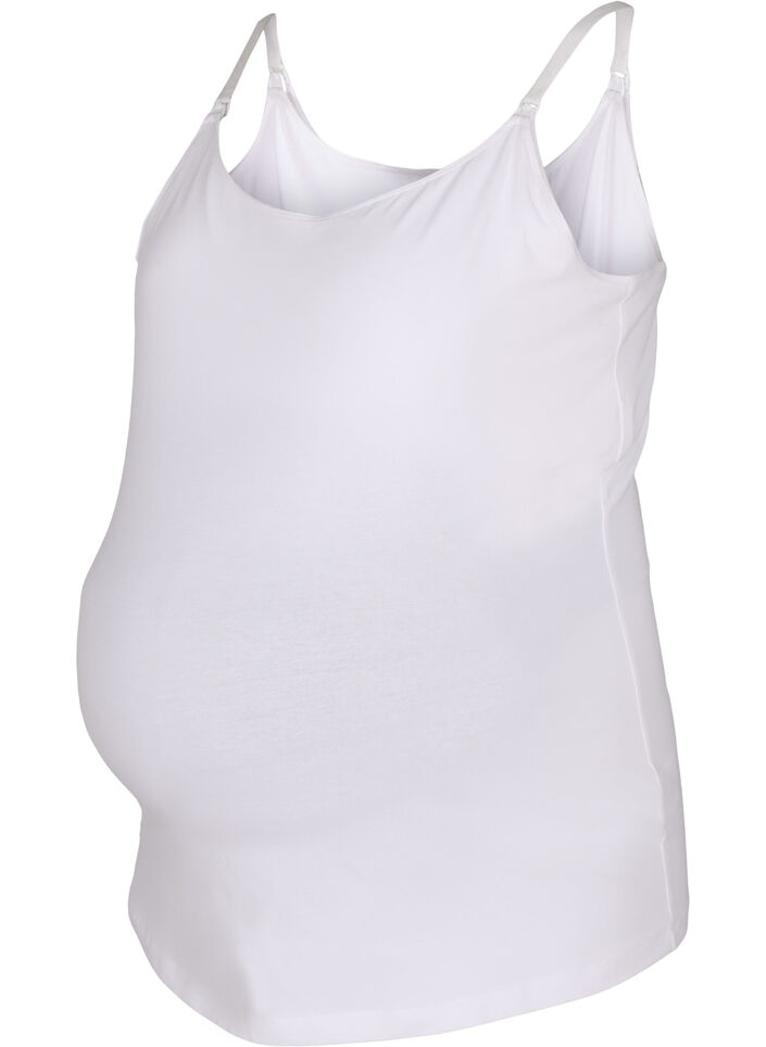 Maternity top with breastfeeding function - White - Sz. 40-64 ...